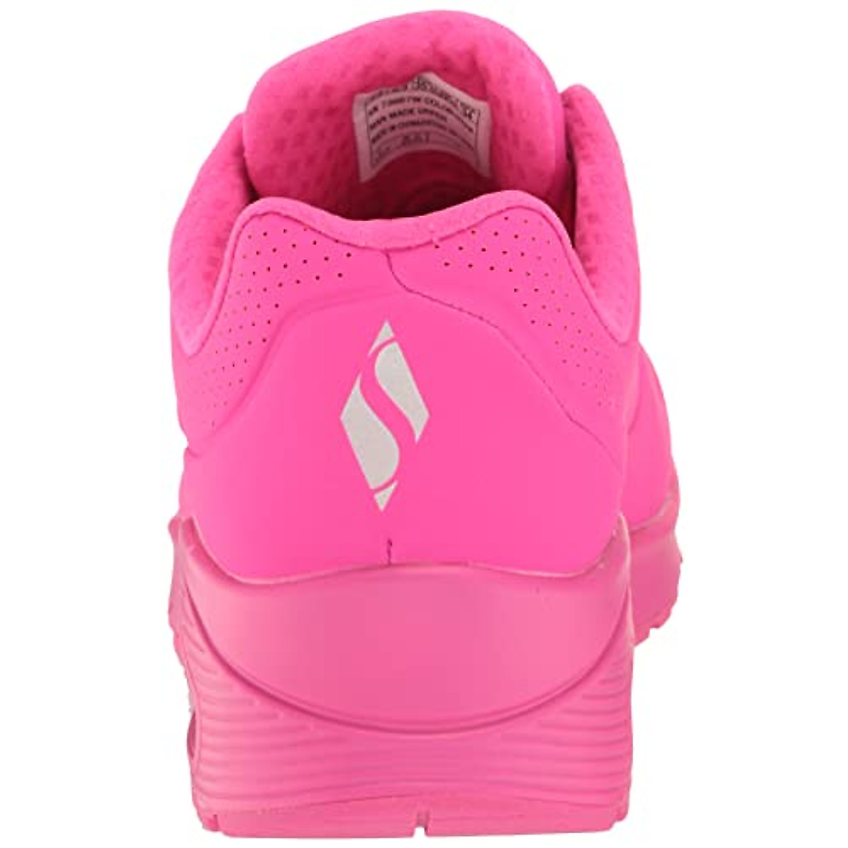 Skechers womens Skecher Street Women's Uno - Night Shades Sneaker, Pink Hot Pink Durabuck Htpk, 7.5 US