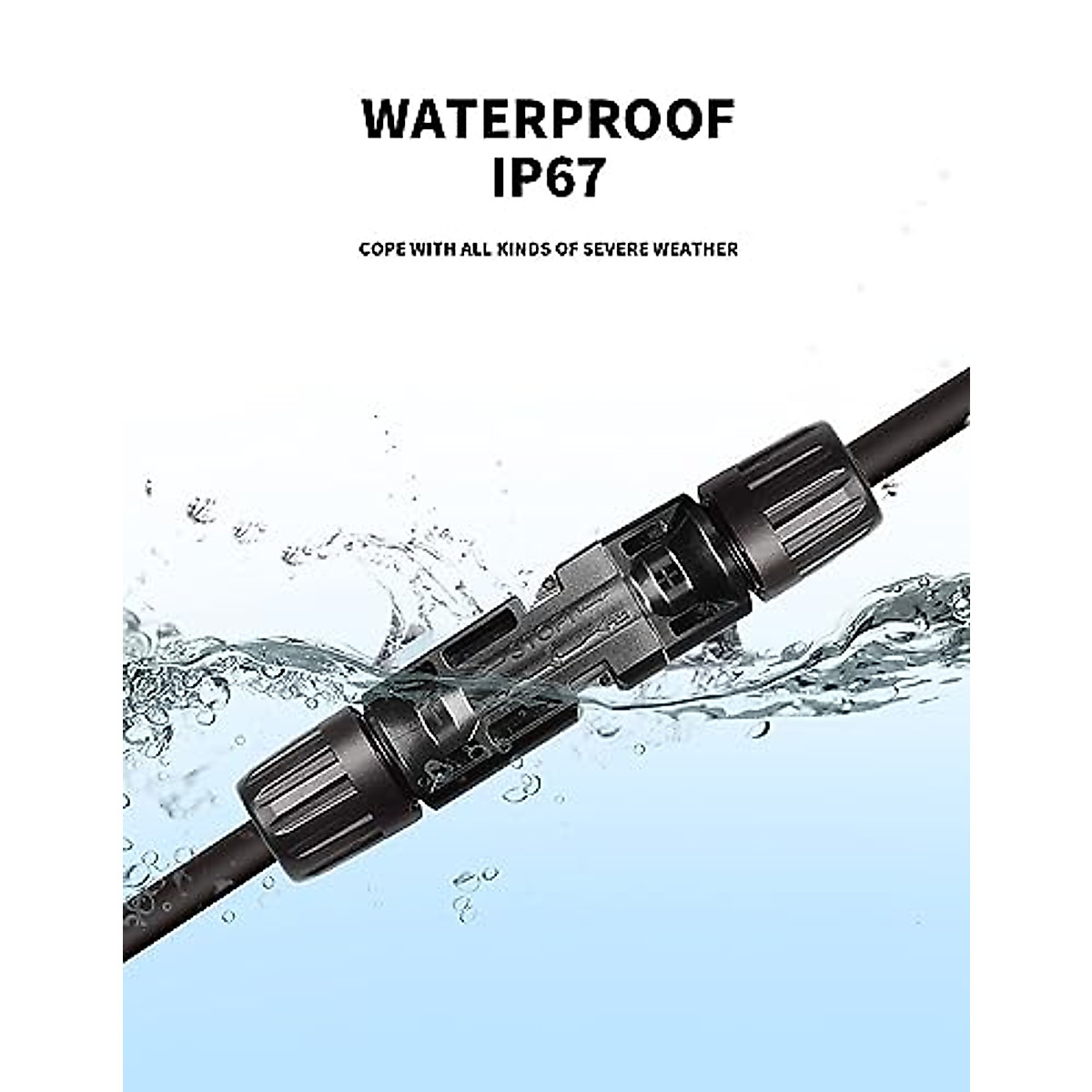 REEYINTCK Solar Charge Cable Connector to XT60i Adapter Connector Solar Panel XT60i-F Extension Cable 12AWG Ecoflow Charge Cable Compatible for XT60i Input Port Portable Power Station 150CM(5FT)