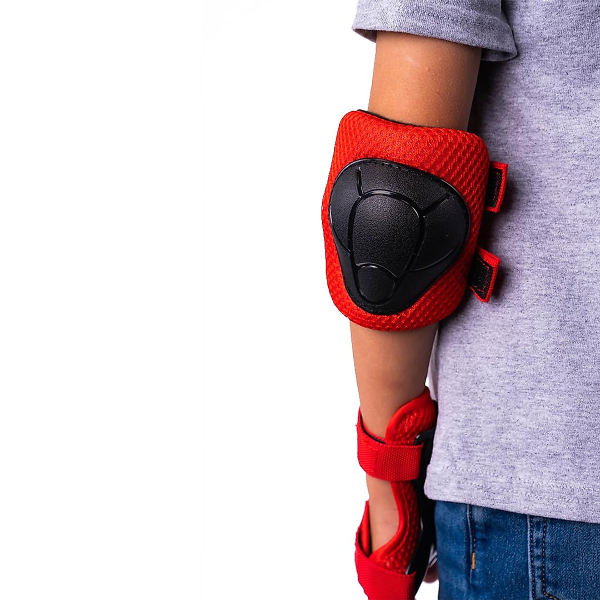 Kids Skateboard Bike Helmet Pads Set Protective Gear from Rude Boyz - Knee Pads Elbow Pads Wrist Pads Set for Youth Boys Girls