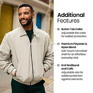 Weatherproof Garment Co. Men's Microfiber Classic Golf Jacket, Fog, Medium