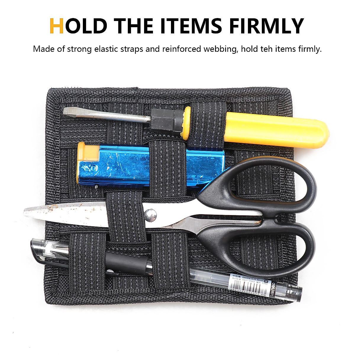 RERPRO Center Console Organizer Storage Compatible with 2021 2022 2023 2024 2025 Ford Bronco 2/4 Door Interior Accessories Armrest Tactical Webbing Molle Panel, 1 Pack Black