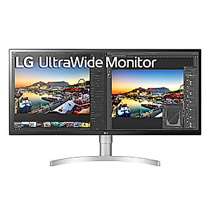LG 34WL850-W 34 inch 21: 9 UltraWide QHD Nano IPS Monitor with Thunderbolt 3, Silver/White