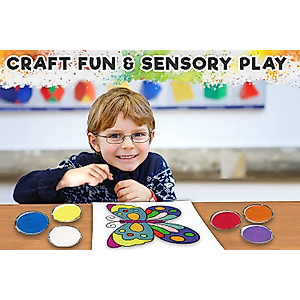 CuteyCo CraftySand’s Big Pack: 16 lbs & 16 Colors for Kids’ Play Sand, Sand Art