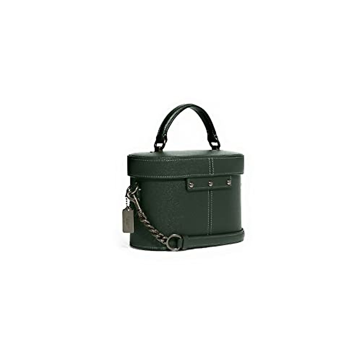COACH Womens Satchel Kay Crossbody Handbags In Leather (QB/Amazon Green)