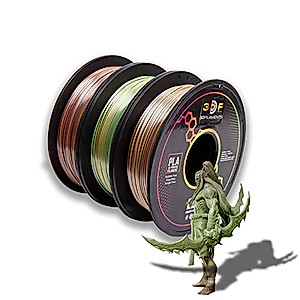 3DF Printing Filament – PLA 1.5KG X 3 Bundles of 3D Filaments for FDM 3D Printers | Filament 1.75mm | Dimensional Accuracy +/- 0.02mm | 0.5kg (1.1lbs) Spool | Pack of 9