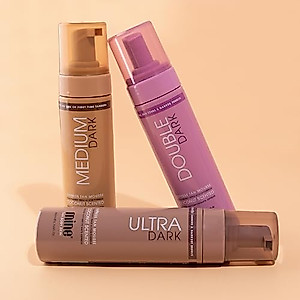 MineTan Double Dark Self Tanner Mousse - Clean Sunless Tanner For An Iconic Beach Bronze & Glowing Skin Finish, Body and Face Tanner, No Fake Tan Smell, Coconut Scented Self Tan, 200ml