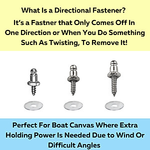 EZ-Xtend One Way Lift Fasteners Screw Stud - Nickel Plated Brass Stud with Stainless Steel Screw (10, 1/2")