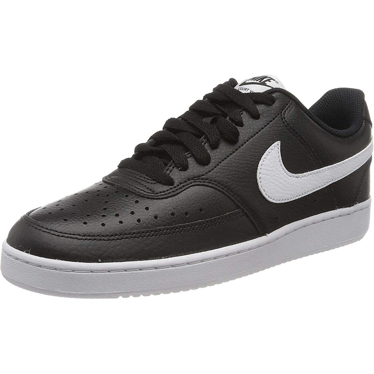 Nike Men's Court Vision Low Sneaker, Black/White-Photon Dust, 8.5