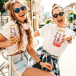 JoycuFF Breast Cancer Gifts for Woman, Cancer Care Gifts for Women, Breast Cancer Survivor Gifts for Woman, Gifts for Breast Cancer Warrior Women 16 Oz Can Glass