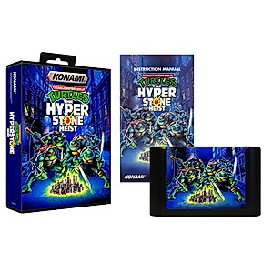 Teenage Mutant Ninja Turtles: The Hyperstone Heist – (Sega Genesis / MegaDrive) – Reproduction Video Game Cartridge with Box and Manual