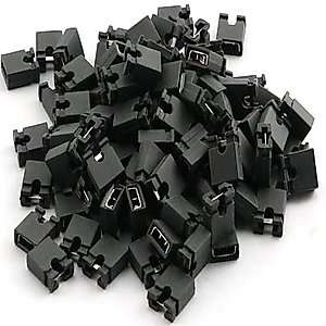 100PCS 2.54mm Black Jumper Caps Standard Circuit Board Jumper Cap Shunts Short Circuit Connection Pin Blocks