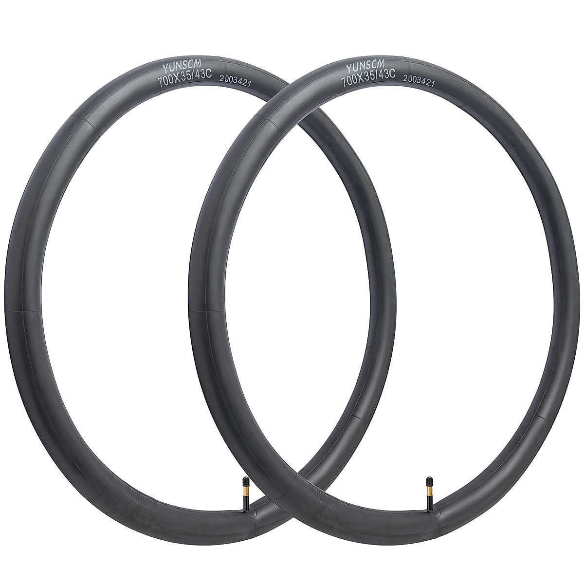 700C Heavy Duty Bike Tubes 700x35C/38C/40C/43C AV48 Schrader Valve (35/43-622) 700C Bicycle Inner Tubes Compatible with 700x35C 700x36C 700x37C 700x38C 700x40C 700x42C 700x43C Bike Tire Tubes 2-PCS