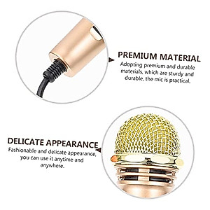Milisten 4pcs phone microphone mini karaoke vocal mobile microphone stereo microphone female adapter microphone for singing portable mic Singing Microphone plastic miniature tablet