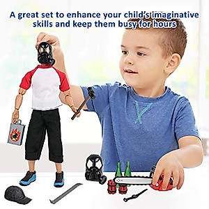 Click N' Play 12 inch Enemy Commando Action Figure with Tools & Accessories 12 pieces Play Set