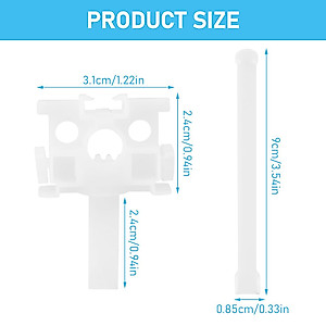UXELY 12pcs/Set Vertical Blind Repair Carrier with Straps, Universal Vertical Blinds Repair Kit with Stem, Replacement Parts Vertical Blinds Curtain Accessories, No Drilling(White)