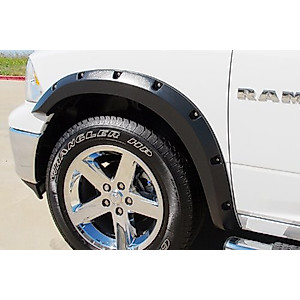 Lund RX205T Elite Series Black Rivet Style Textured Front and Rear Fender Flare - 4 Piece