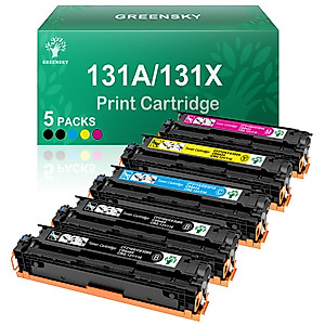 131X 131A High Yield Toner Cartridge Replacement Compatible with HP 131A 131X CF210X CF211A CF212A CF213A Pro 200 Color MFP M276nw M251nw Printer (Black, Cyan, Yellow, Magenta, 5-Pack)
