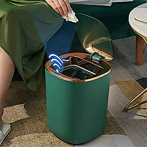 DOUBA 12L Smart Sensor Garbage Bin Kitchen Bathroom Toilet Trash Can Automatic Induction Waterproof Bin with Lid ( Color : D , Size : 12L )