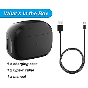 Charging Case Compatible with Jabra Elite 65t / Active 65t, Replacement Charger Case Protective Cover for Elite 65t, Active 65t Bluetooth Earbuds (Black)