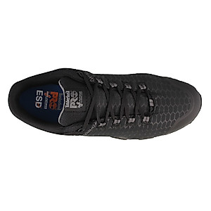 Timberland PRO Men's Powertrain Sport Alloy Safety Toe Static Dissipative Industrial Athletic Work Shoe Boot, Black/Grey, 10