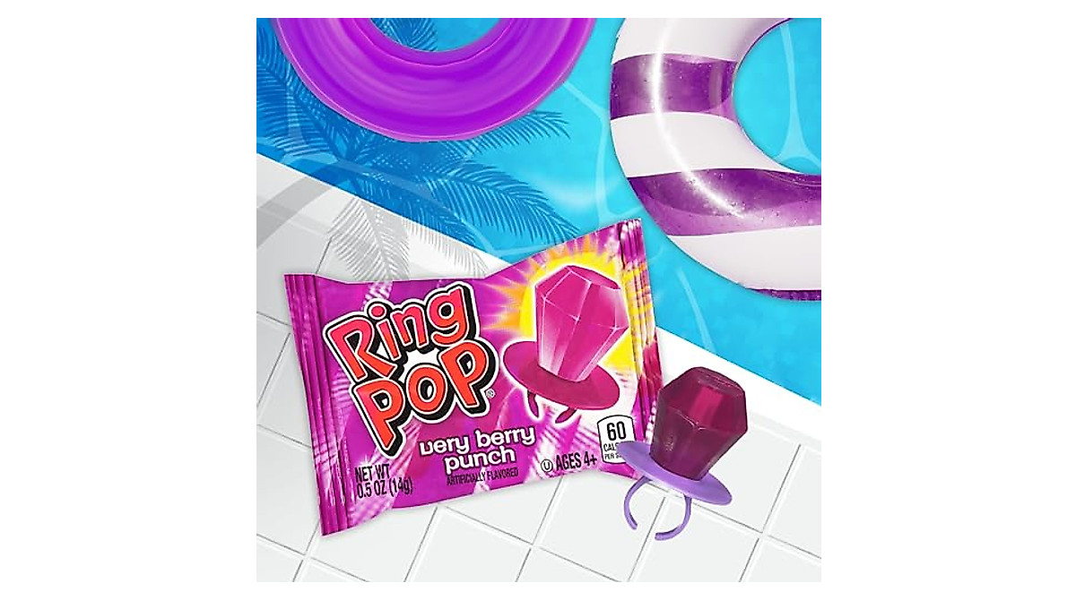 Ring Pop Purple Berry Lollipops - Bulk 30 Count Party Pack