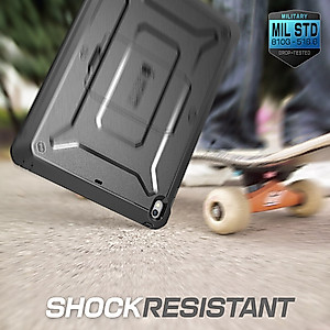 SUPCASE Unicorn Beetle PRO Case for iPad Air 3 (2019) and iPad Pro 10.5'' (2017), Heavy Duty with Built-in Screen Protector Full-body Rugged Protective Case (Black)