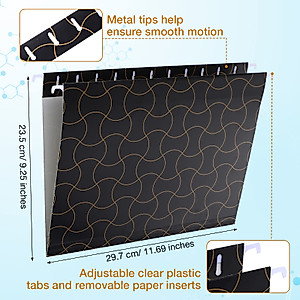 Supervitae 30 Pcs Hanging File Folders for Filing Cabinet Letter Size File Folders Geometric Aesthetic Marble File Cabinet Organizer Decorative File Folders for Office Classroom Supplies, 6 Styles