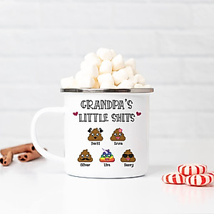 Personalized Dad Insulated Coffee Mug, Dad's Little Sh-it Mug, Birthday Gift Coffee Mug, Father's Day Gift, Dad's Little Sh-it Cup, Funny Cup For Dad, Gift For Dad, Coffee Mug For Hot Cold Drink Use