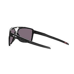 Oakley Men's OO9147 Castel Rectangular Sunglasses, Black Ink/Prizm Grey, 63 mm