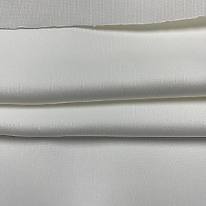 Neoprene Scuba Techno Polyester Spandex 4 Way Stretch Knit Fabric White Color