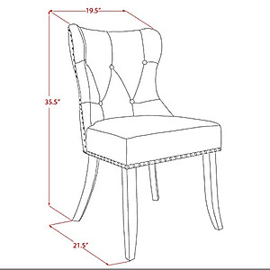 East West Furniture ESSI3-MAH-35 3 Piece Modern Dining Table Set Contains a Round Wooden Table with Pedestal and 2 Doeskin Linen Fabric Upholstered Chairs, 30x30 Inch, Mahogany