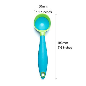 Ice Cream Scoop, 2PCS Nonstick Anti-Freeze Food grade PPR + rubber Ice Cream Scooper with the Hung Hole Design, Comfortable Handle, Dishwasher Safe,Ice Cream Scoops,