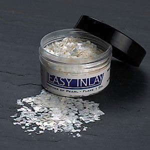 Crushed mother-of-pearl Inlay Supplies for Woodworkers, Turners, Casters, Luthiers, Professionals and Hobbyists - Flake, 1 oz.