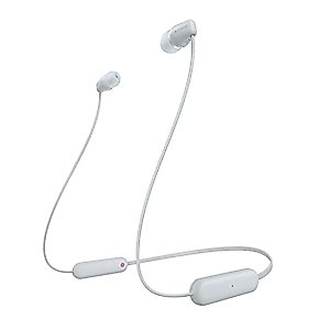 Sony WI-C100 Wireless in-Ear Bluetooth Headphones with Built-in Microphone, White