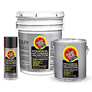 Fluid Film Black Non-Aerosol, Long Lasting Corrosion, Penetrant & Lubricant, Anti-Rust Coating, Protects All Metals in Marine and Undercoating in Automotive & Snow-Handling Vehicles, 1 Gallon