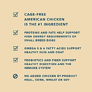 Amazon Brand – Wag Small Breed Dry Dog Food, Chicken and Brown Rice, 5 lb Bag