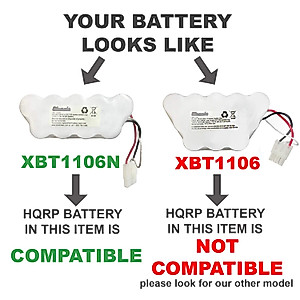 HQRP Battery compatible with Shark XBT1106N SV1110 SV1106N SV1110N SV11O6N SV116N Freestyle Navigator Cordless Stick Vacuum