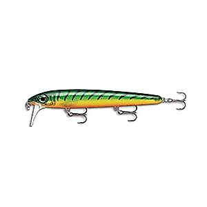 Rapala Balsa Xtreme Waking Minnow, Freshwater, Size 13, 5 1/4" Length, Topwater Depth, Fire Tiger, Per 1