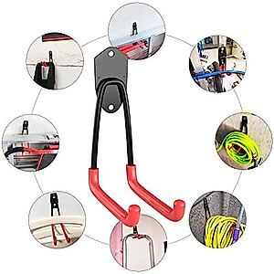 TORACK Garage Hooks Heavy Duty, 15 Pack Wall Mount Steel Utility Hooks&Hangers, Anti-Slip Rubber Coated, Garage Storage Organizer for Garden Tools, Power Tools, Ladders, Brooms, Bikes, Bulk Items