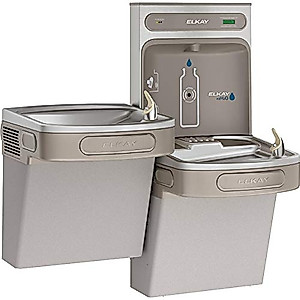 Elkay LZSTL8WSLK Bottle Filling Station and Cooler, Light Gray Granite