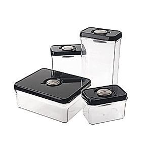 Cuisinart CFS-TC-8PW Fresh Edge Vacuum-Seal Airtight Food Storage (8- Piece Set), CFS-TC-8P