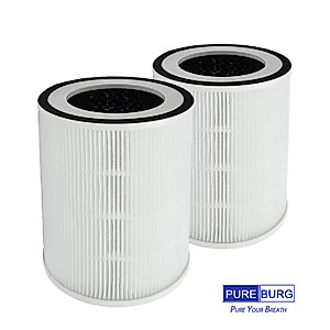PUREBURG Replacement Filter Compatible with Afloia KILO,KILO PRO, KILO PLUS, MIRO & MIRO PRO,Morento Kilo Air Purifier & CUCKOO CAC-I0510FW,2-Pack H13 HEPA