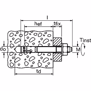 Fischer – Wall Anchors 16 x 148 FAZ II, Bolts for Concrete, Box of 10