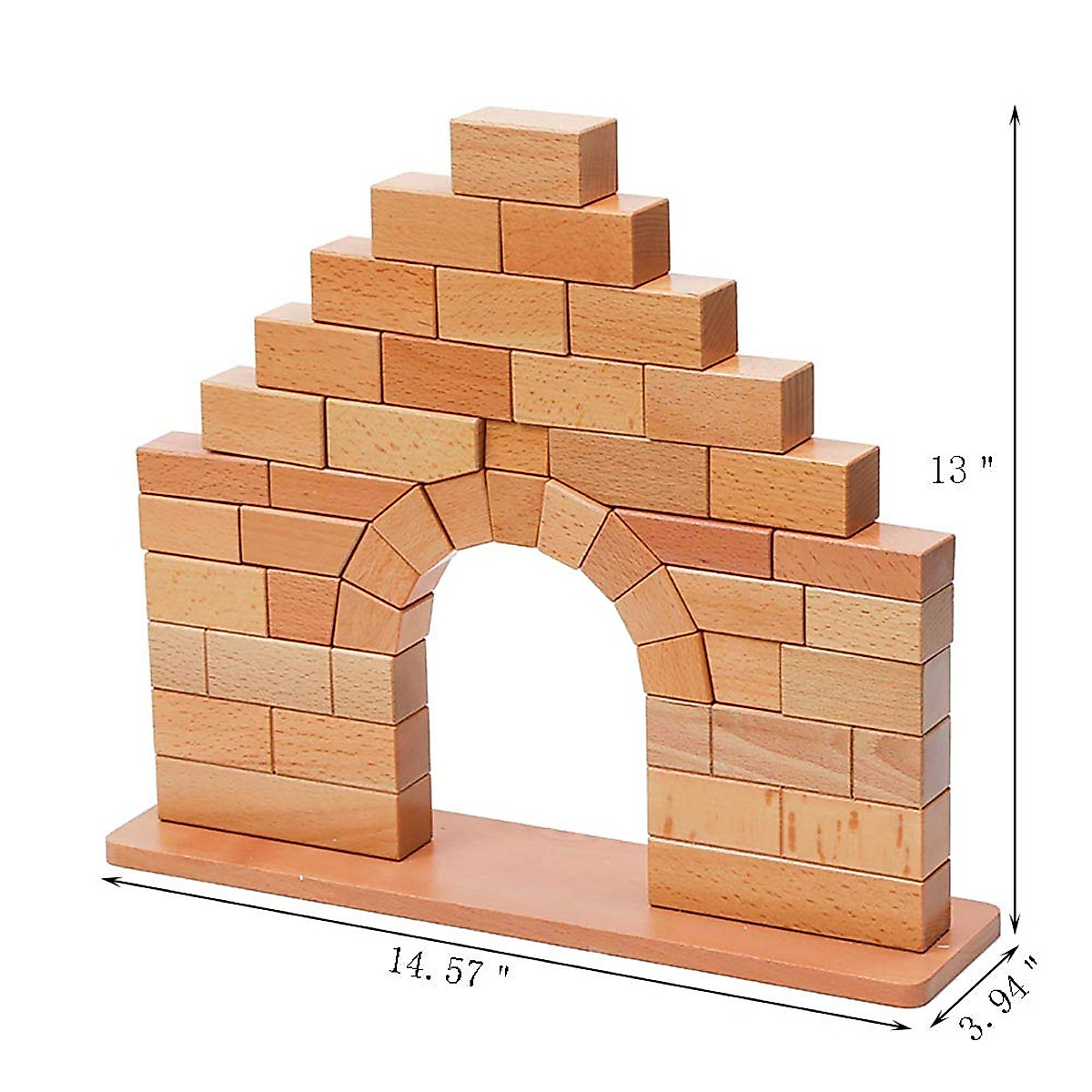 Kghios Montessori Toys Materials for Toddlers Roman Arch Bridge Science and Culture Teaching Materials Early Education Teaching Aids Children's Sense and Wisdom Building Blocks Toys 3 Years Old +