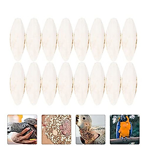 EXCEART 30pcs Bird Cuttlebone Natural Cuddle Bone Bird Beak Stone Beak Grinder Parrot Chew Toys Molar Toy for Parakeets Cockatiel Macaw