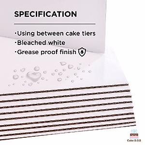 10"x14" Rectangle White, Waxed Greaseproof Finish, Board Cardboard, Sturdy Corrugated CakeBoard, Pack of 25