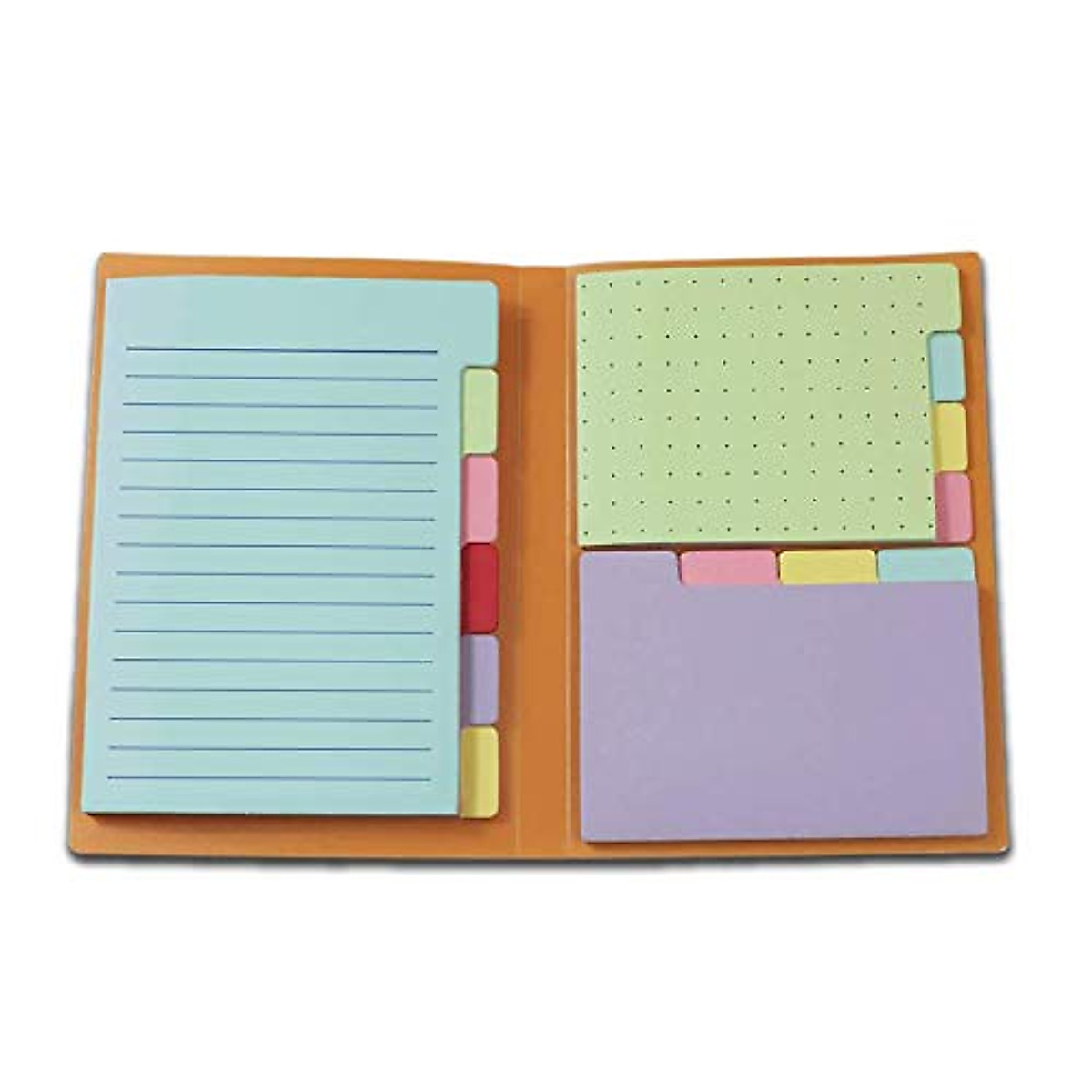 Sticky Notes Spring Colors by Panda Planner - Bookmark, Prioritize and Set Goals with Color Coding - 60 Ruled Lined Notes (4x6"), 40 Dotted Notes (3x4"), 40 Blank Notes (2.7x4.2") - 140 Total Tab