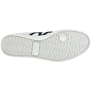 A|X ARMANI EXCHANGE Men's Classics Sneaker, Opt White + Navy + R, 6