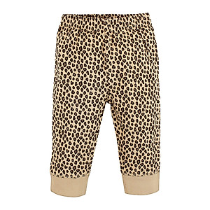 Hudson Baby Unisex Baby Cotton Pants and Leggings, Gold Heart Plaid, 2 Toddler