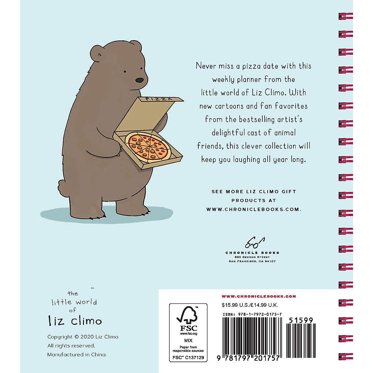 Liz Climo 2021 Engagement Calendar: (Weekly Calendar of Animal Comic Strips, Funny Animal Cartoon Planner Calendar)